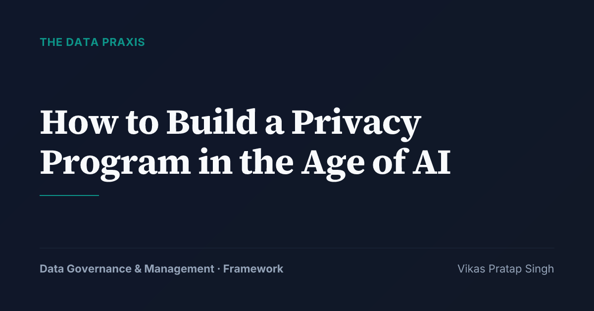 How to Build a Privacy Program in the Age of AI | The Data Praxis